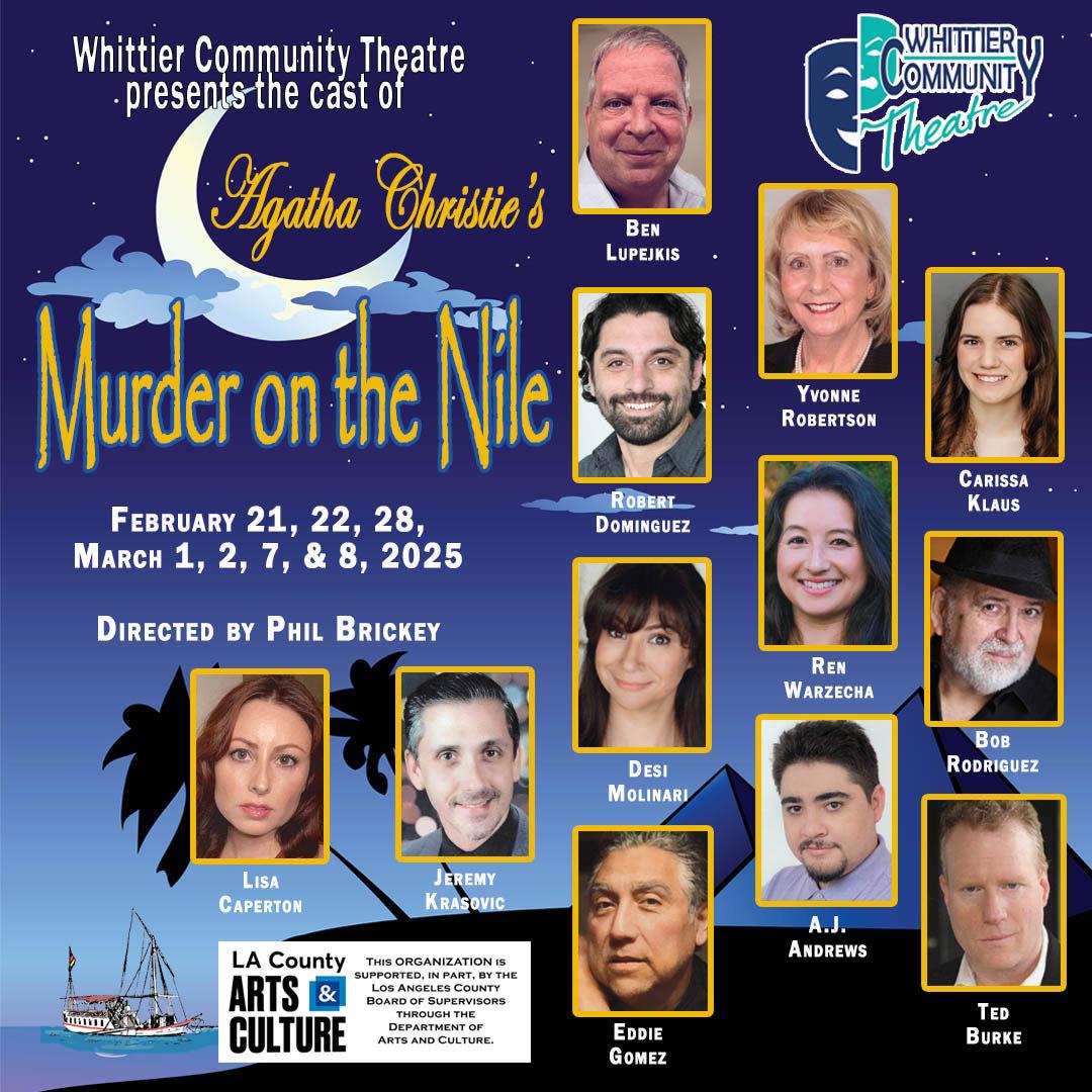 MURDER ON THE NILE @ Whittier Community Theatre – AD